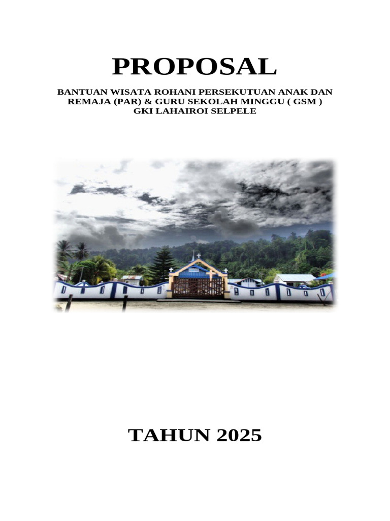 Proposal Bantuan Wisata Rohani Persekutuan Anak Dan Remaja (Autorecovered) | PDF