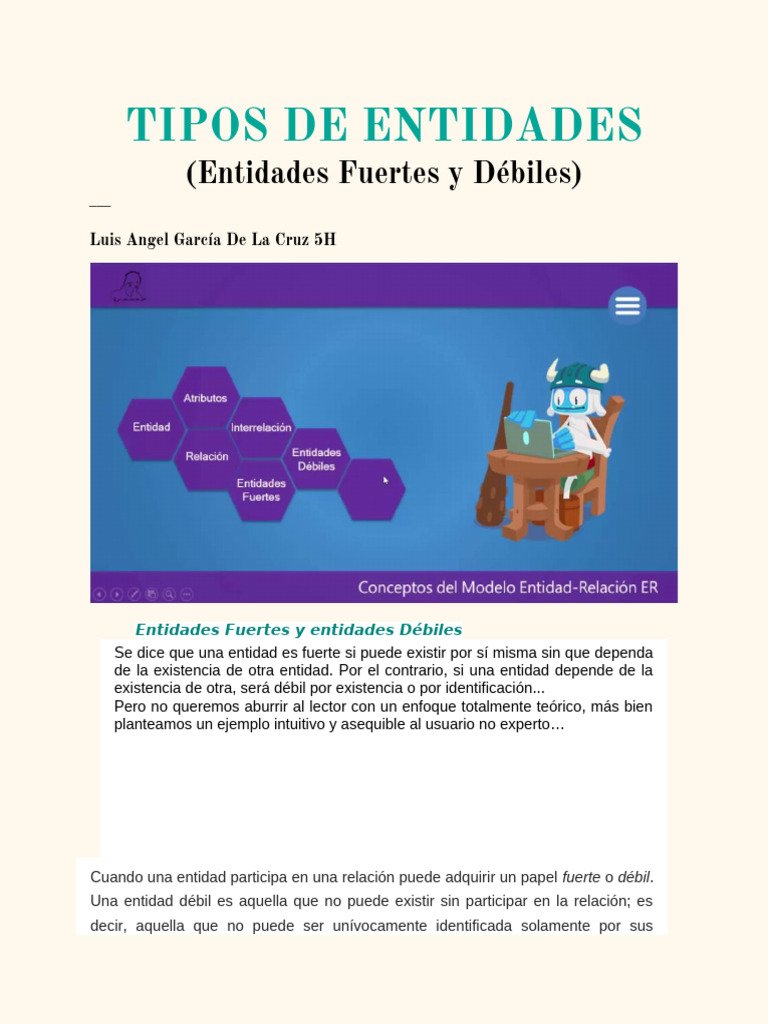 Tipos de Entidades 5H | PDF