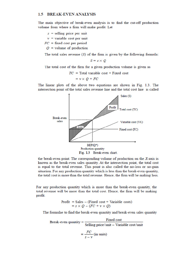 Break-Even Analysis | PDF