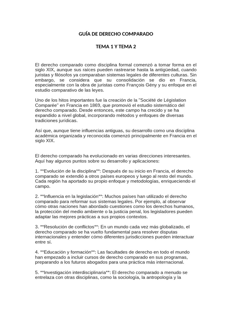 Guía de Derecho Comparado | PDF | Ley comparativa | Derechos humanos