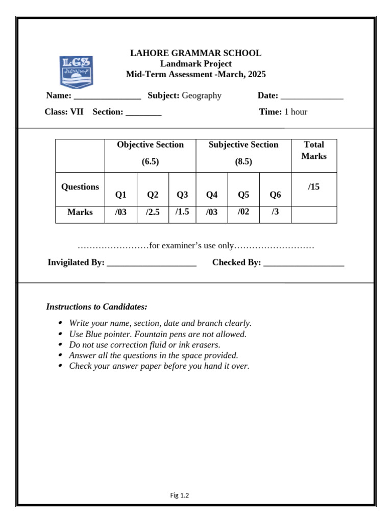 Geography Vii (1) March Assessment Revised | PDF | Agriculture | Food ...