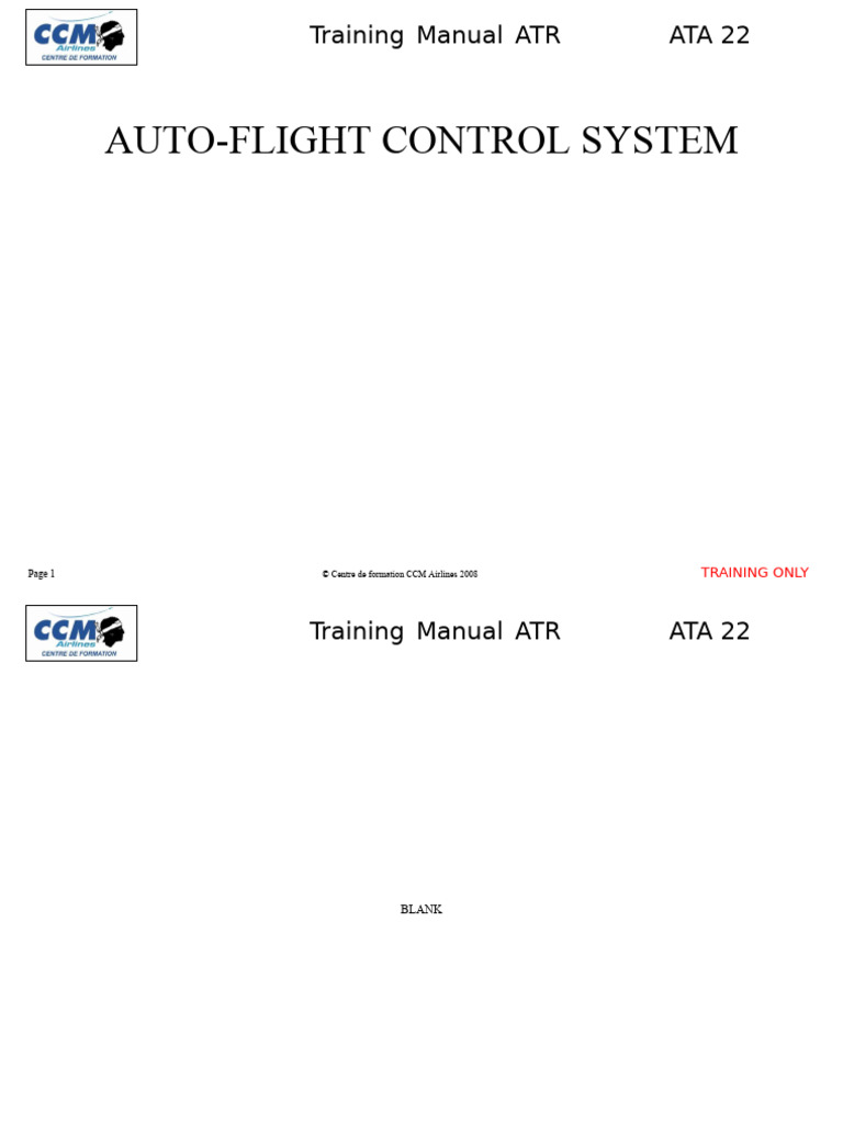 ATR Auto-Flight Control System Guide | PDF | Aircraft | Transport Safety