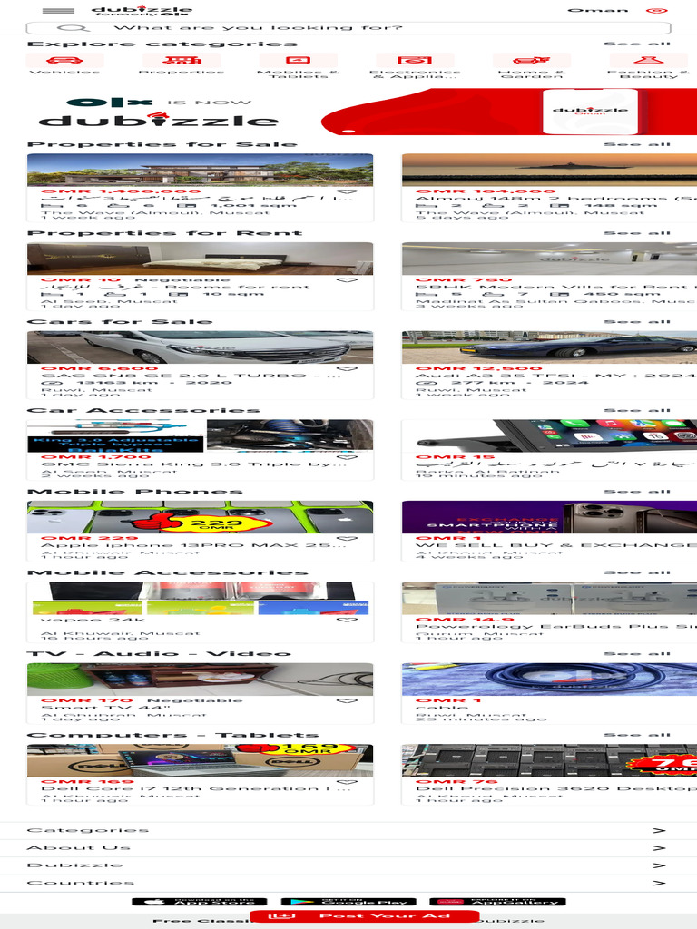 Dubizzle Oman: Free Classifieds Guide | PDF | Motor Vehicle | Car