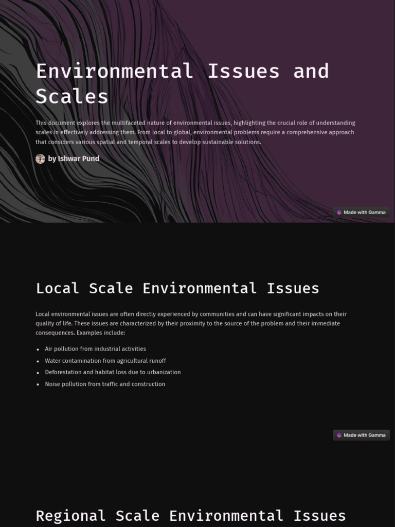 Understanding Environmental Scales | PDF | Sustainability ...