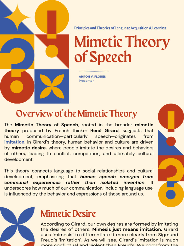 Mimetic Theory of Speech | PDF | Imitation | René Girard