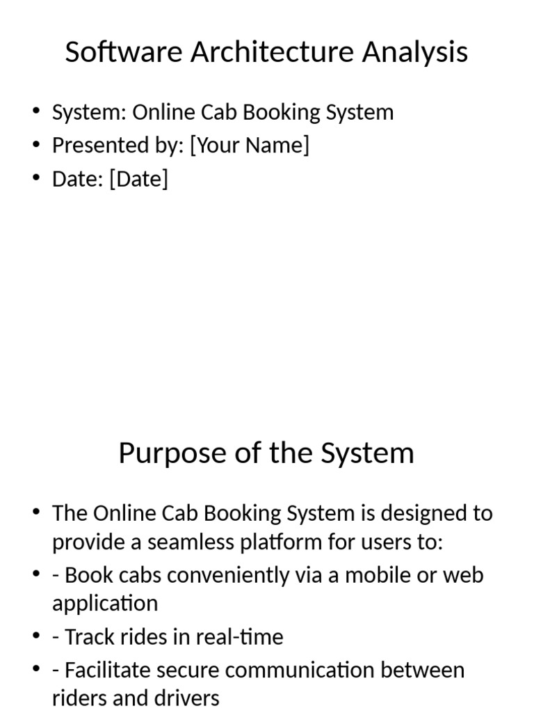 Online Cab Booking System Detailed | PDF | Databases | Load Balancing (Computing)