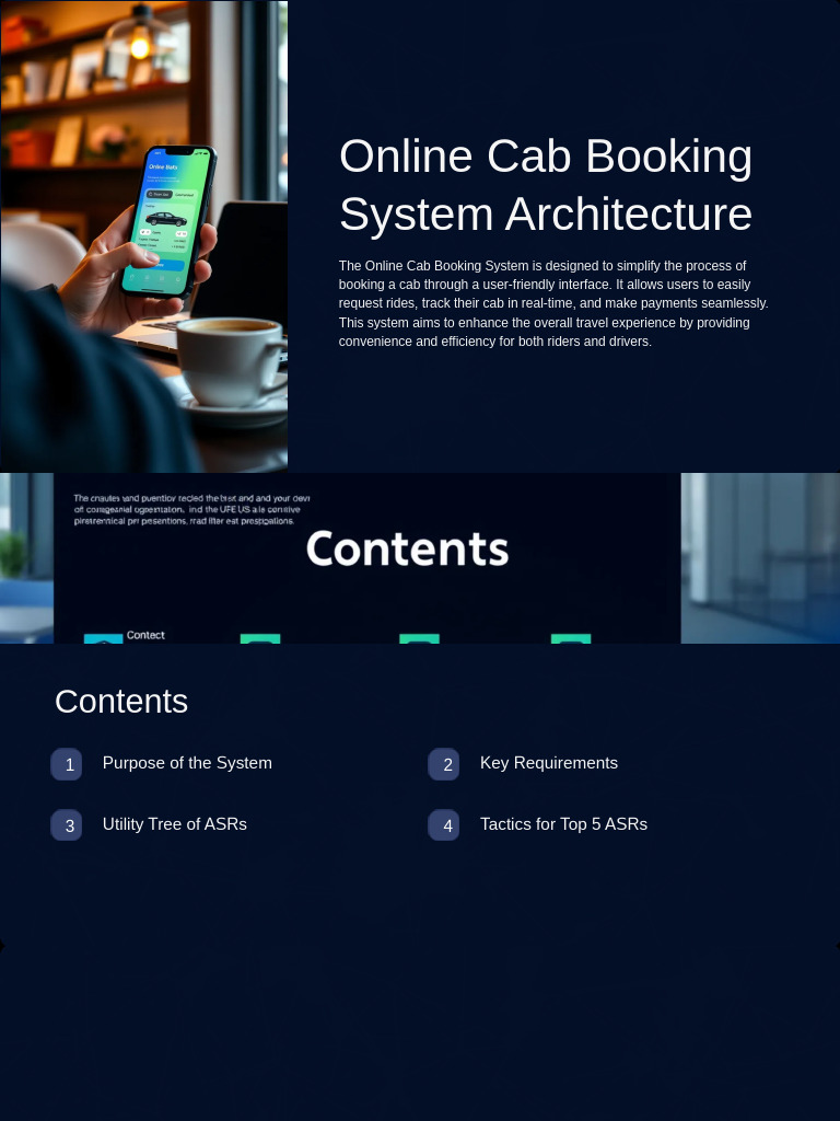 Online Cab Booking System Arc | PDF | Scalability | Usability