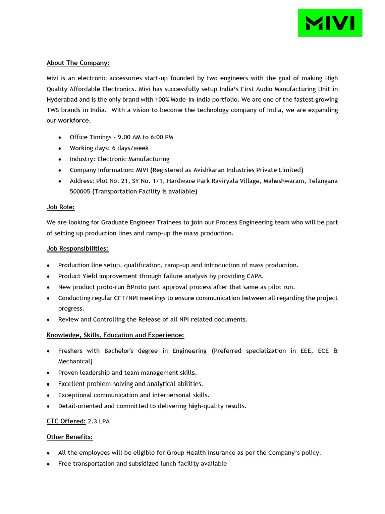 JD_ Graduate Engineer Trainee_PE (1) | PDF