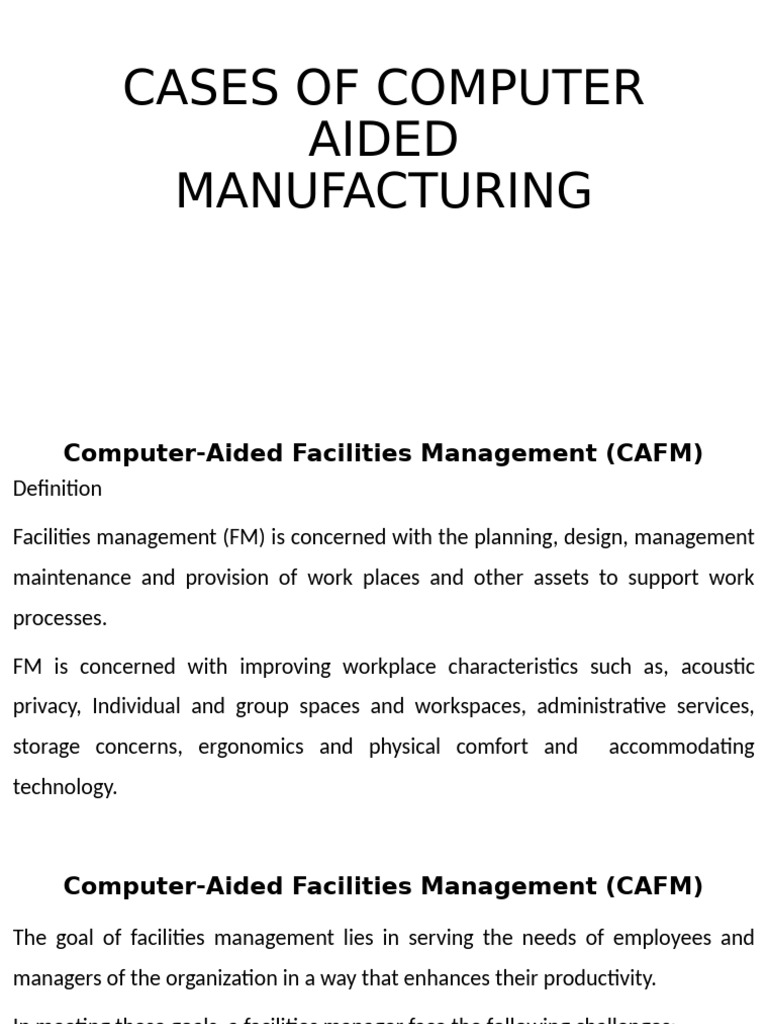 Cases of Computer Aided Manufacturing | PDF | Local Area Network ...