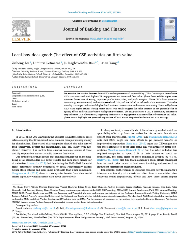 Local Boy Does Good | PDF | Corporate Social Responsibility | Business