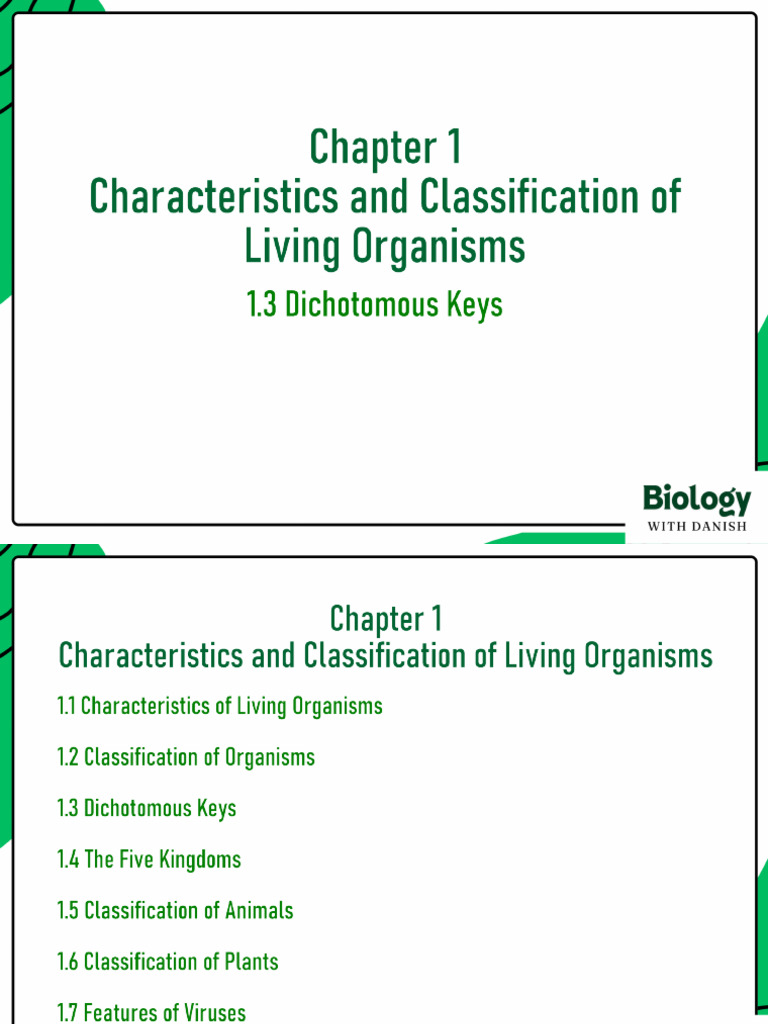 N 1.3 Dichotomous Keys | PDF