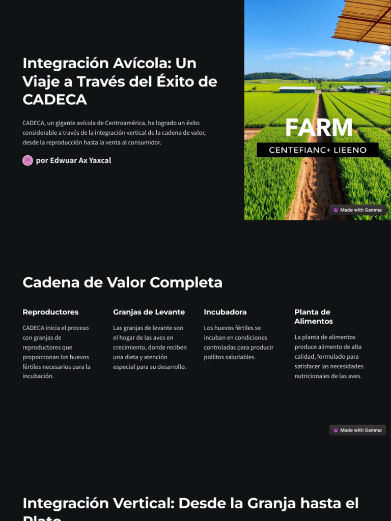 Éxito de CADECA en la Avicultura | PDF | Alimentos | Carne