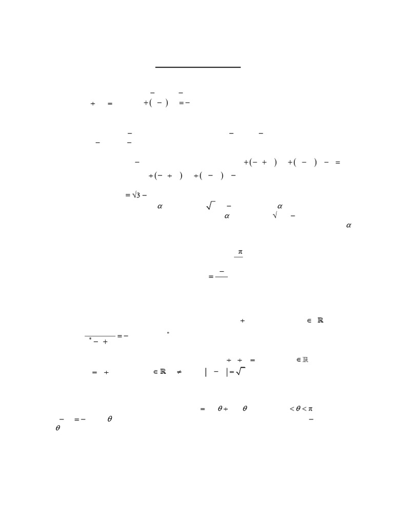 4a. Complex Numbers Refresher | PDF | Complex Number | Factorization