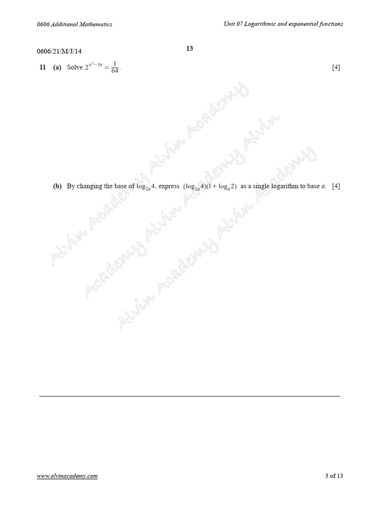 07 Logarithmic And Exponential Functions Pdf Logarithm Exponential Function