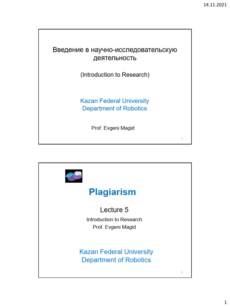 Understanding Plagiarism in Research | PDF | Plagiarism | Experiment