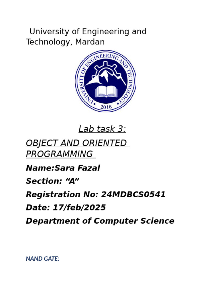 LAB TASK 1 | PDF