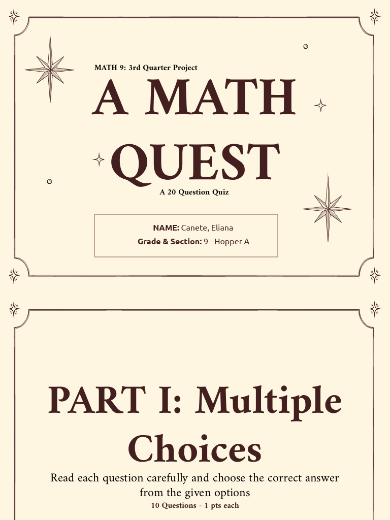 MATH 9 - 3rd Quarter Project | PDF | Triangle | Euclidean Geometry