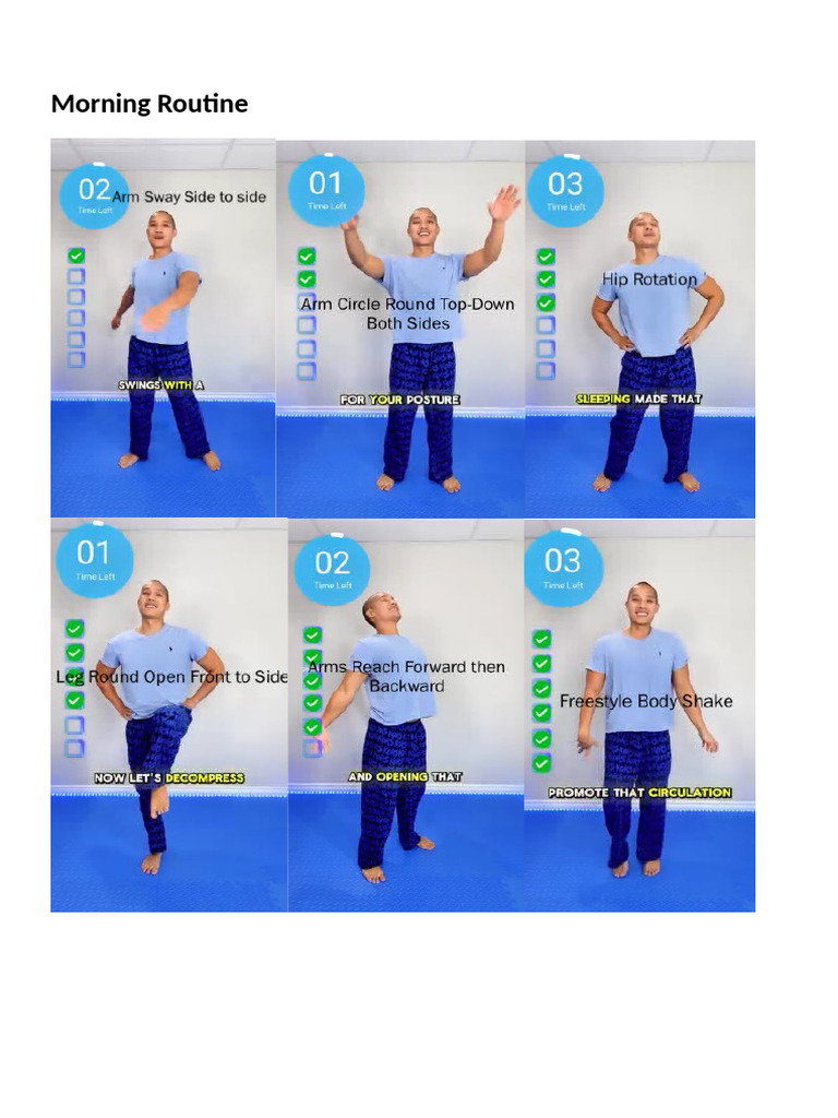 Morning Routine - Exercise | PDF