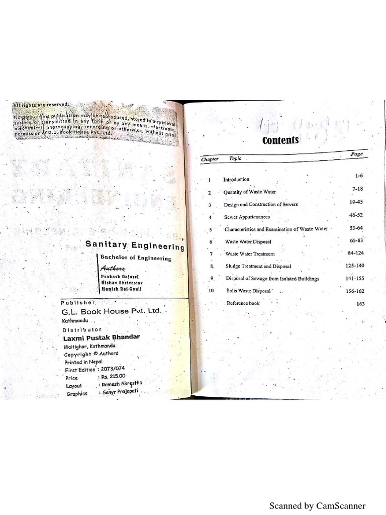 Sanitary Engineering | PDF