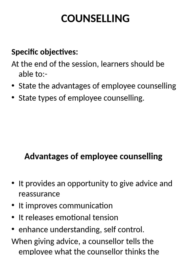 Counselling | PDF
