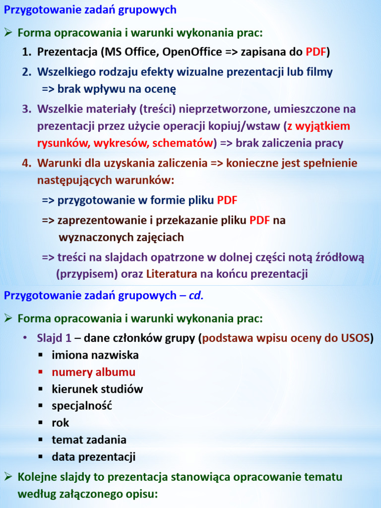 Instrukcja Prezentacji | PDF