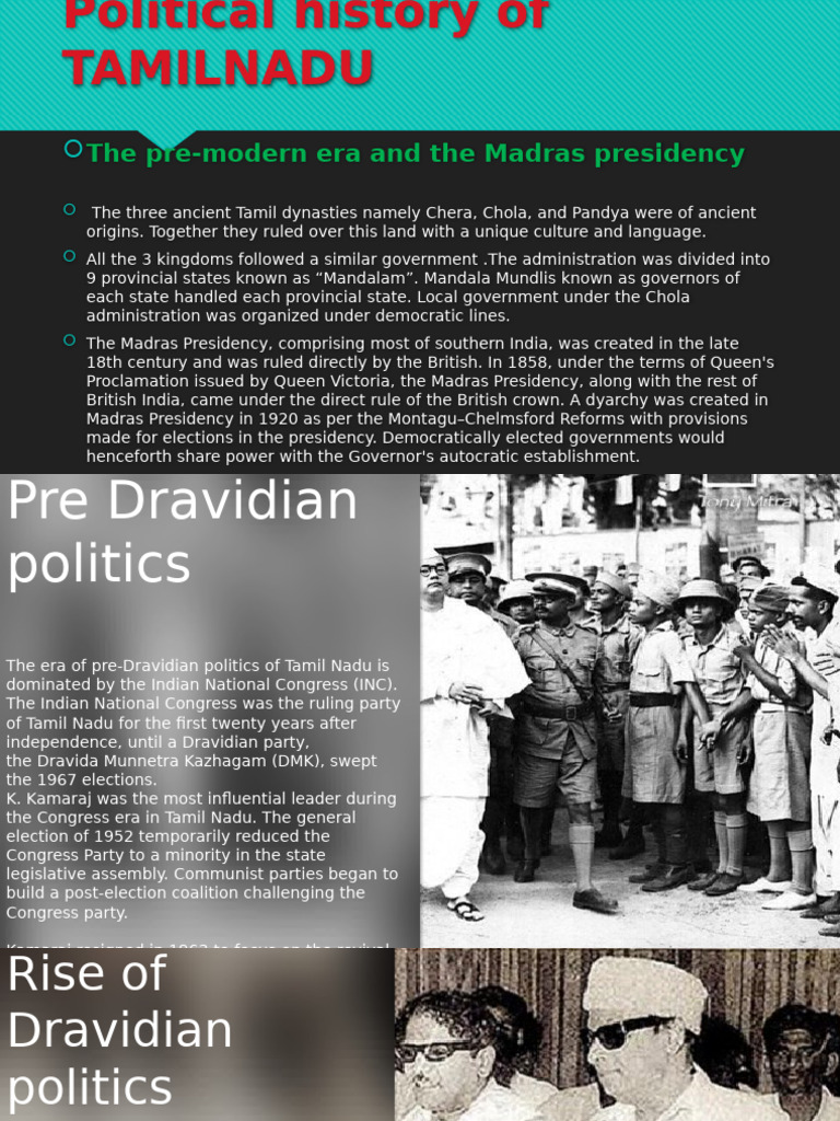 Tamil Nadu Political History Overview | PDF | South India | Politics Of ...