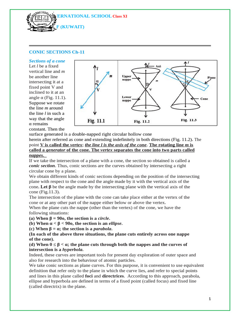 Conic Sections and Circle Equations | PDF | Ellipse | Circle