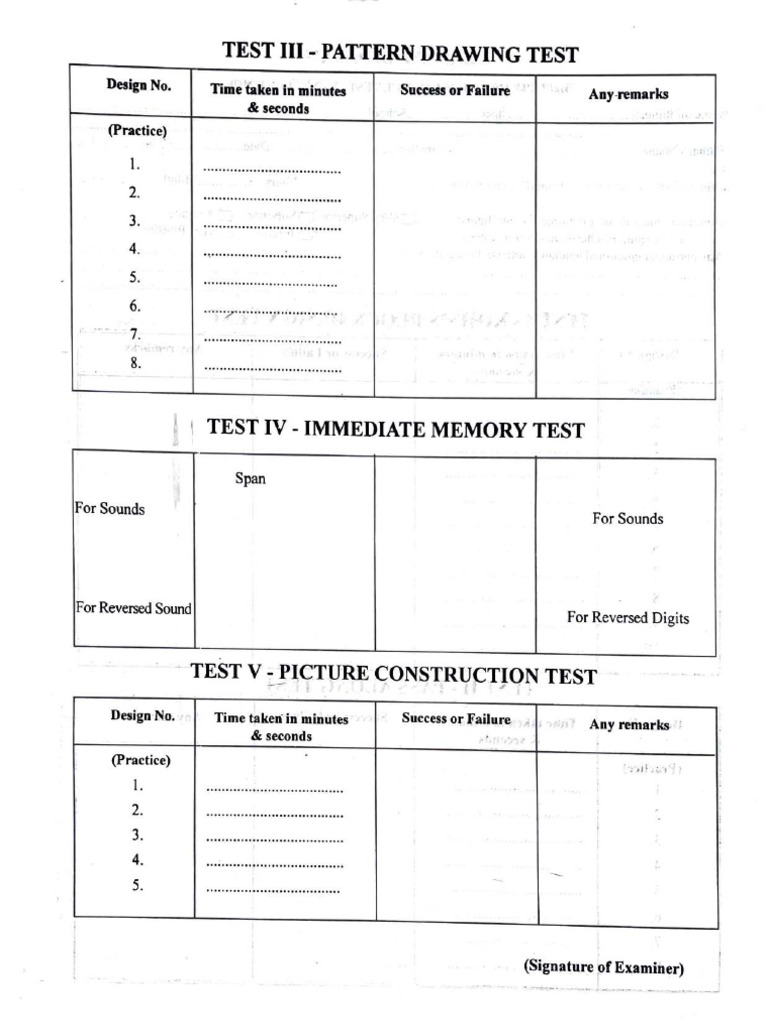 Bhatia Battery Scoring Sheet 2 3 | PDF