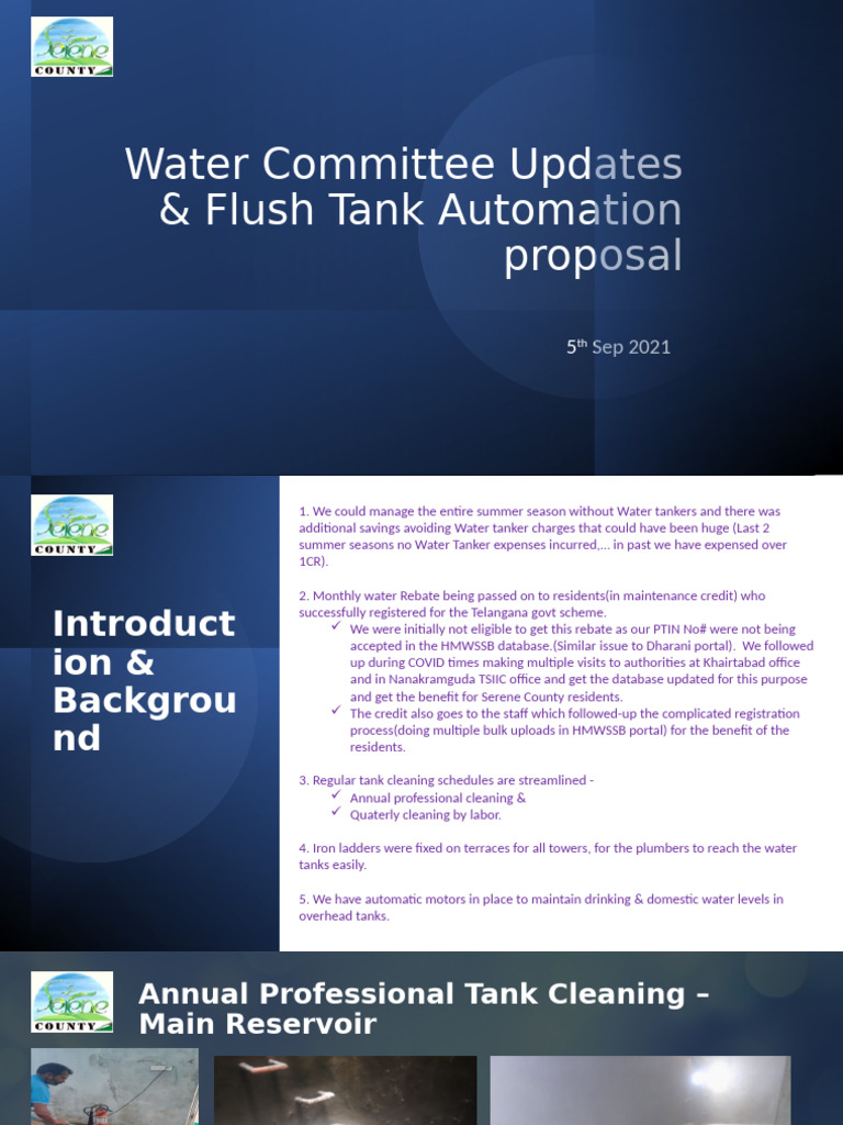 Water Committee updates Sep 2021 | PDF