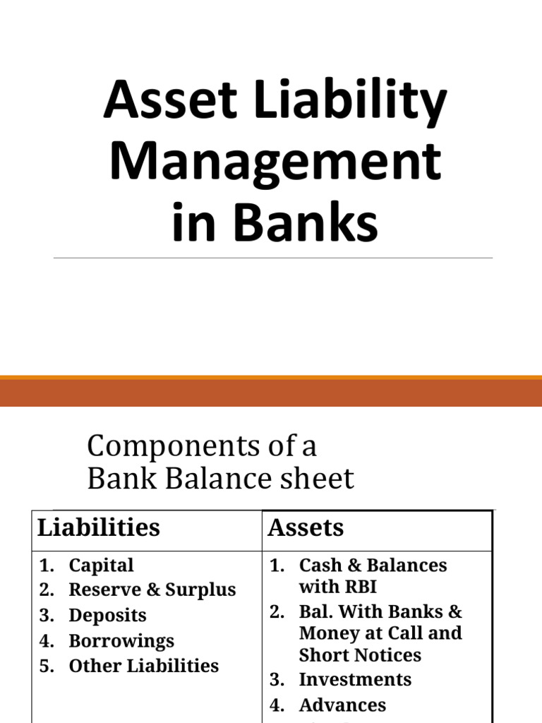 Alm PPT | PDF | Banks | Expense