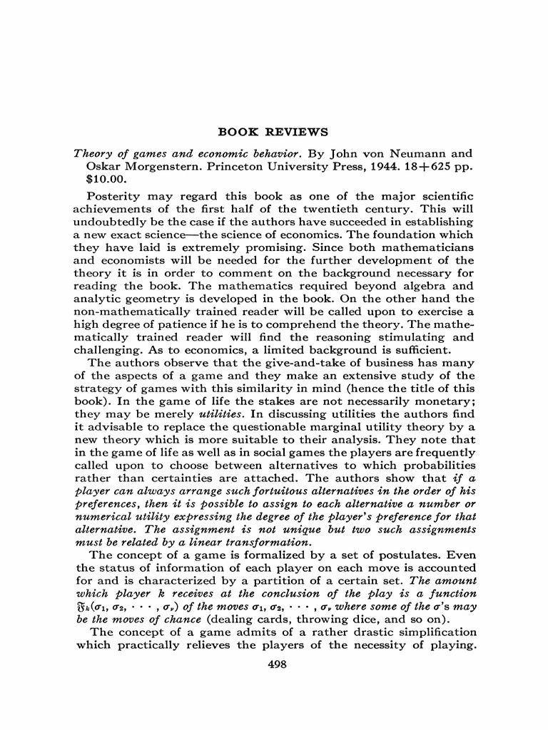 Book Reviews | PDF | Utility | Economics