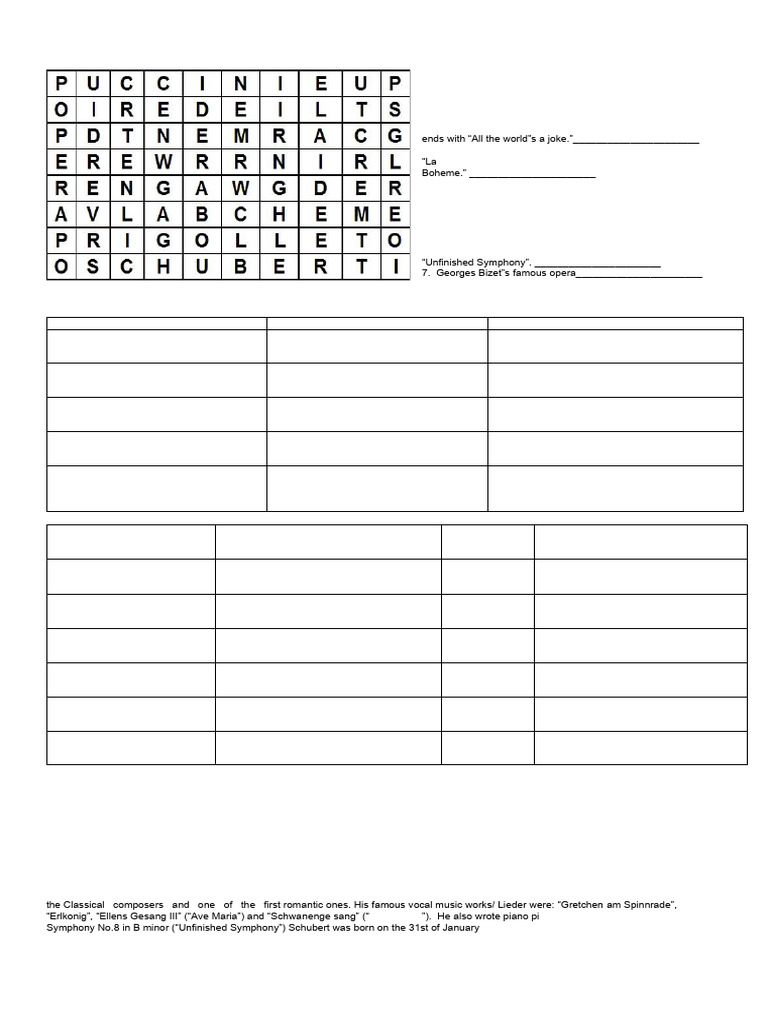 Romantic Period Vocal Music Overview | PDF | Opera | Singing