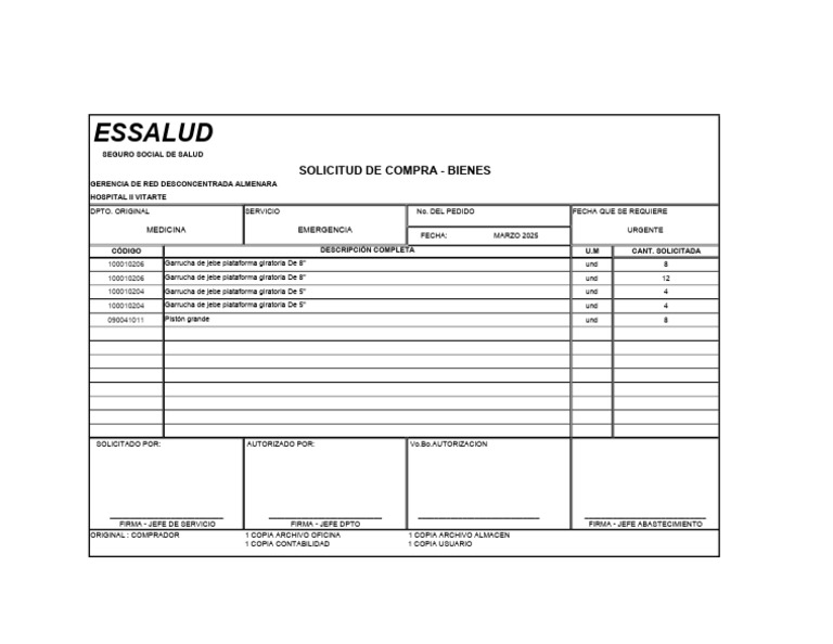 Solicitud de Compra | PDF