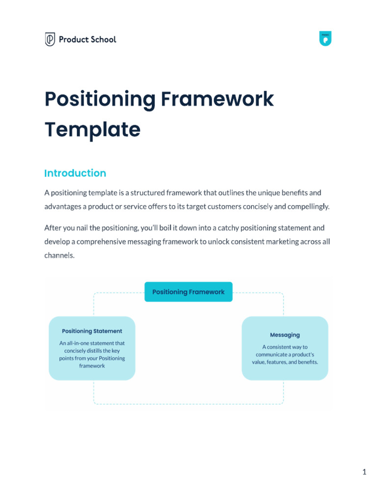 Positioning Framework Template | PDF