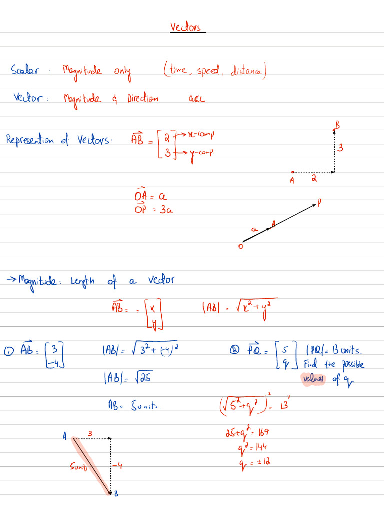 Vector Notes | PDF