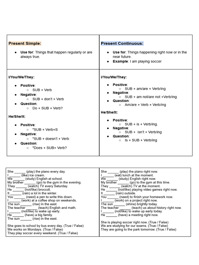 Past Simple and Past Continuous | PDF