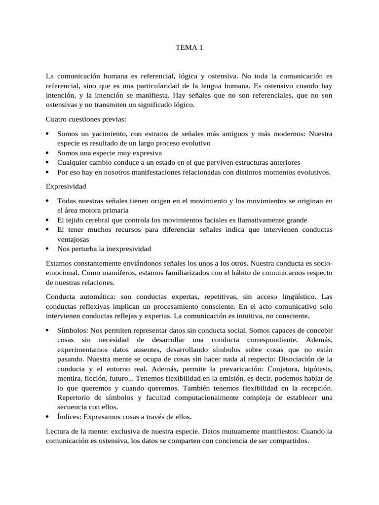 Comunicación Humana y Ostensión | PDF | Comportamiento | Comunicación