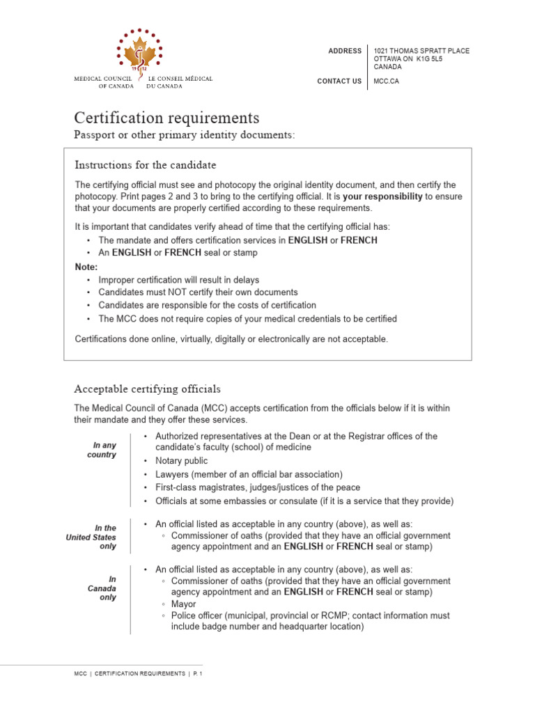 Certification Requirements | PDF | Notary Public | Government