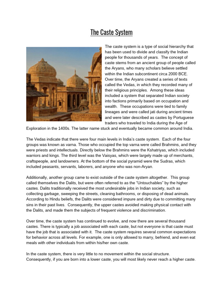 Understanding India's Caste System | PDF | Caste | Dalit