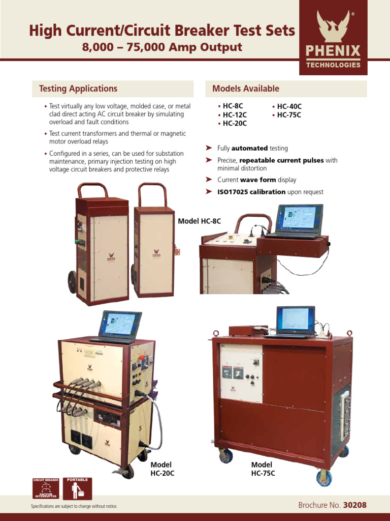 High Current Test Sets | PDF | Amplifier | Relay