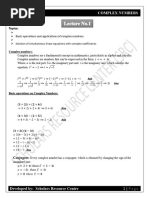 Complex Numbers | PDF | Real Number | Complex Number