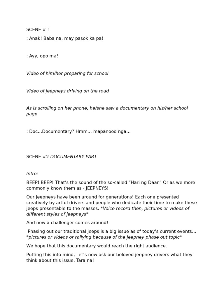 SCRIPT (ENGLISH) | PDF