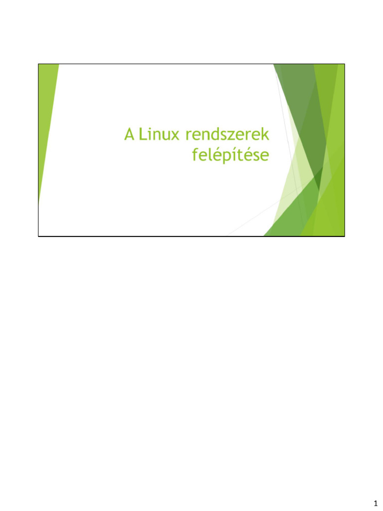 Linux05 - A Linux Rendszerek Felépítése | PDF