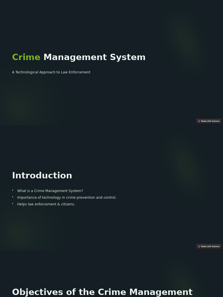 Crime Management System | PDF