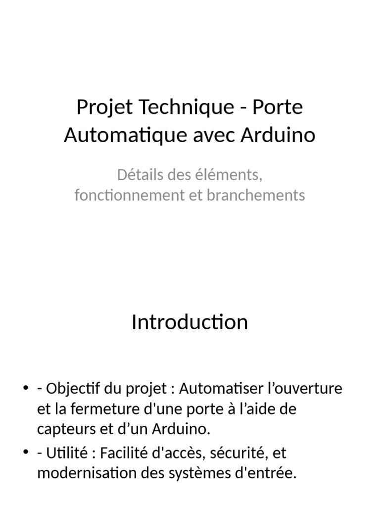Porte Automatique Arduino-3 | PDF