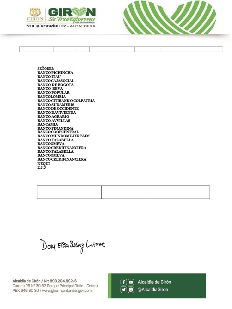 Carta Desembargo Cuenta Yeison | PDF