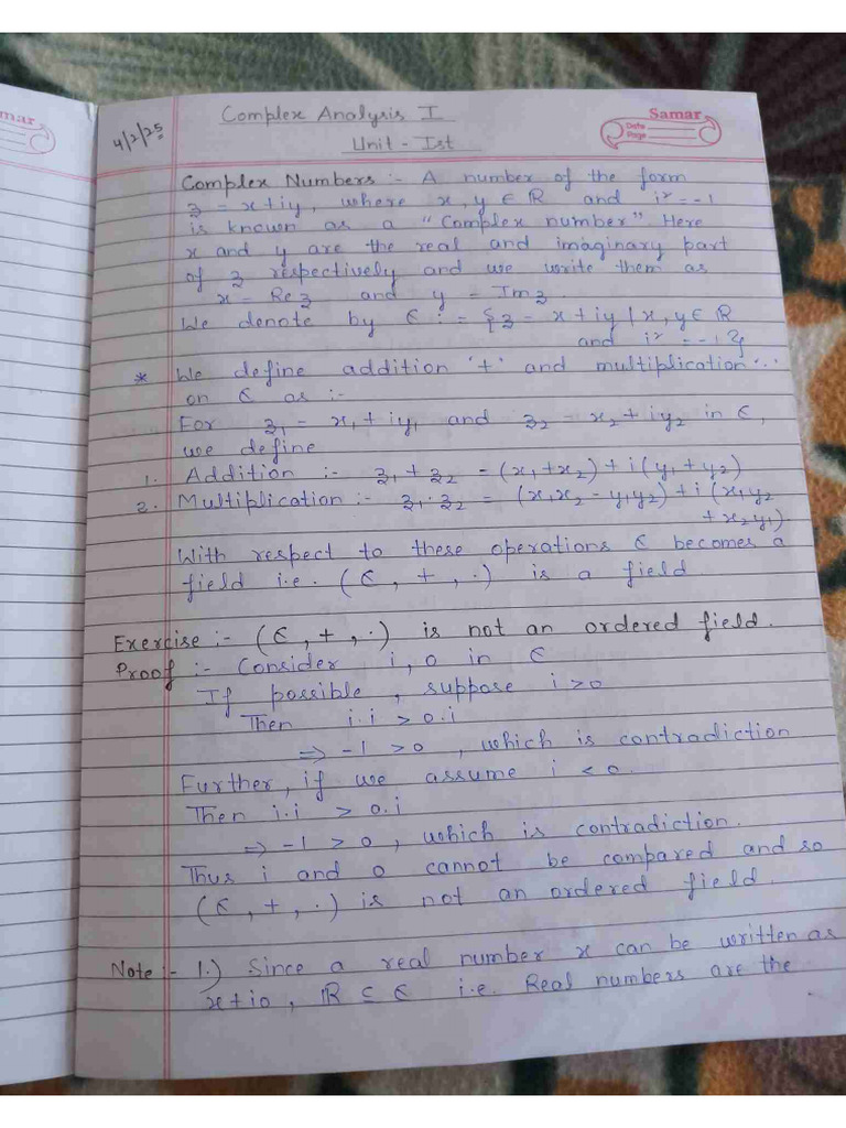 Complex Unit 1 | PDF