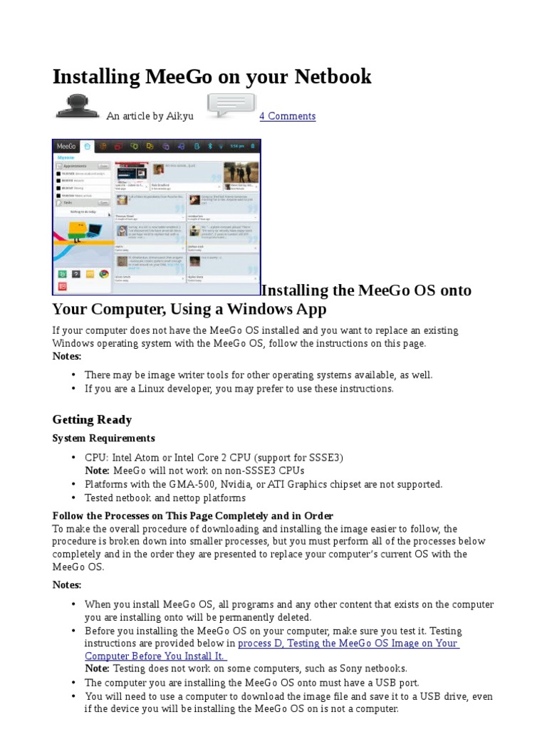 Cara Instal Meego | PDF | Computer File | Operating System