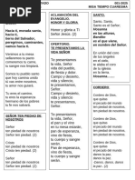 Esquema De Cantos Para El Domingo De Ramos Pdf Eucaristía Cristo