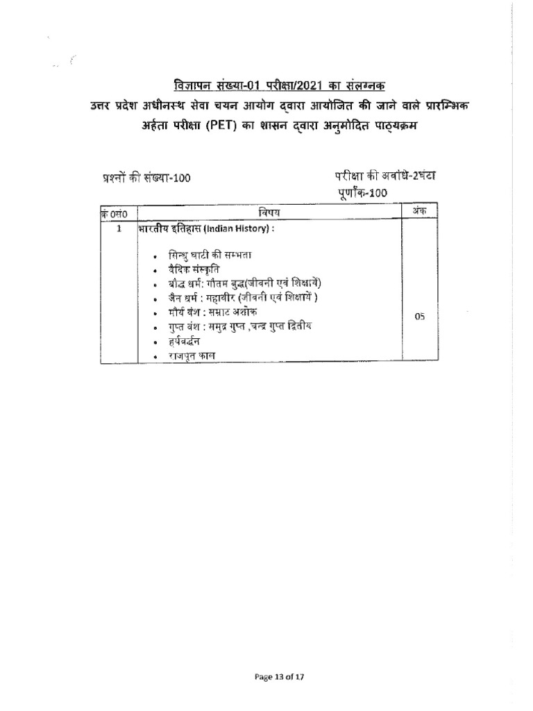 Only PET Syllabus | PDF